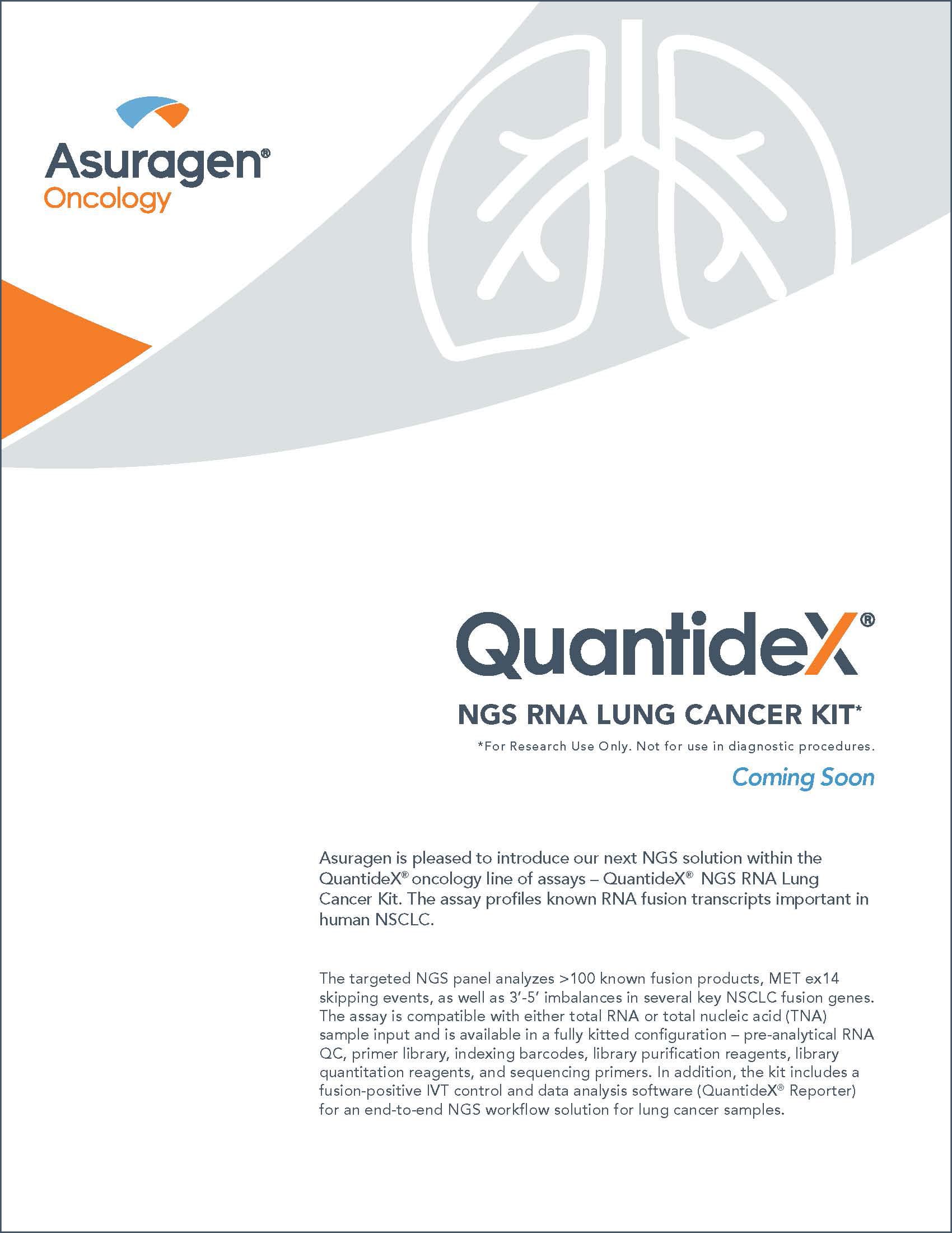 Quantidex Ngs Rna Lung Cancer Kit Asuragen Asuragen